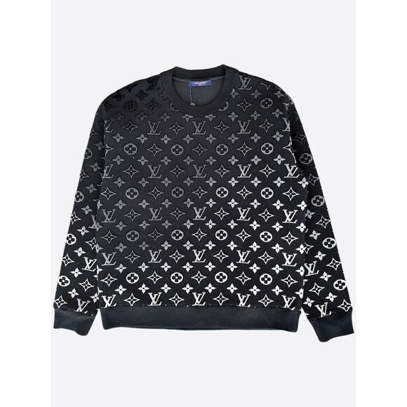Louis Vuitton | Sweaters | Louis Vuitton Black White Gradient Monogram ...